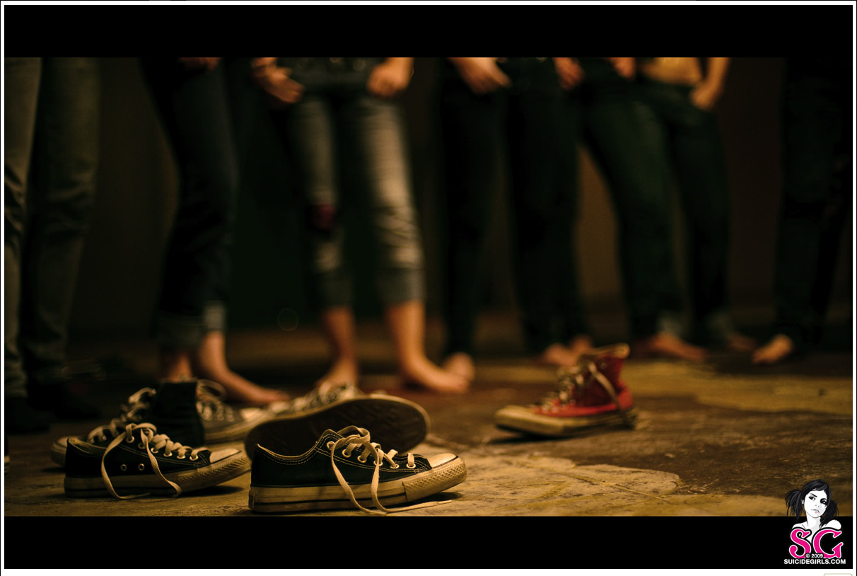 They're taking off more than shoes over there...