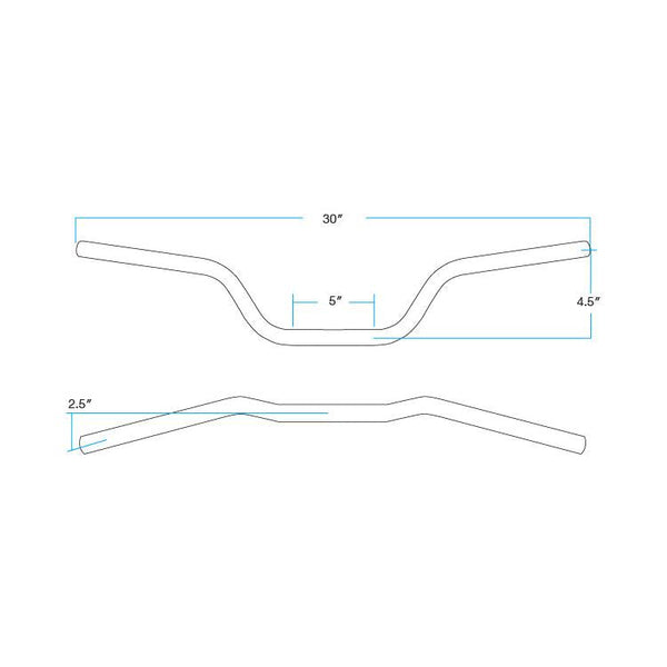 Biltwell Tracker High Handlebars 7/8" Chrome