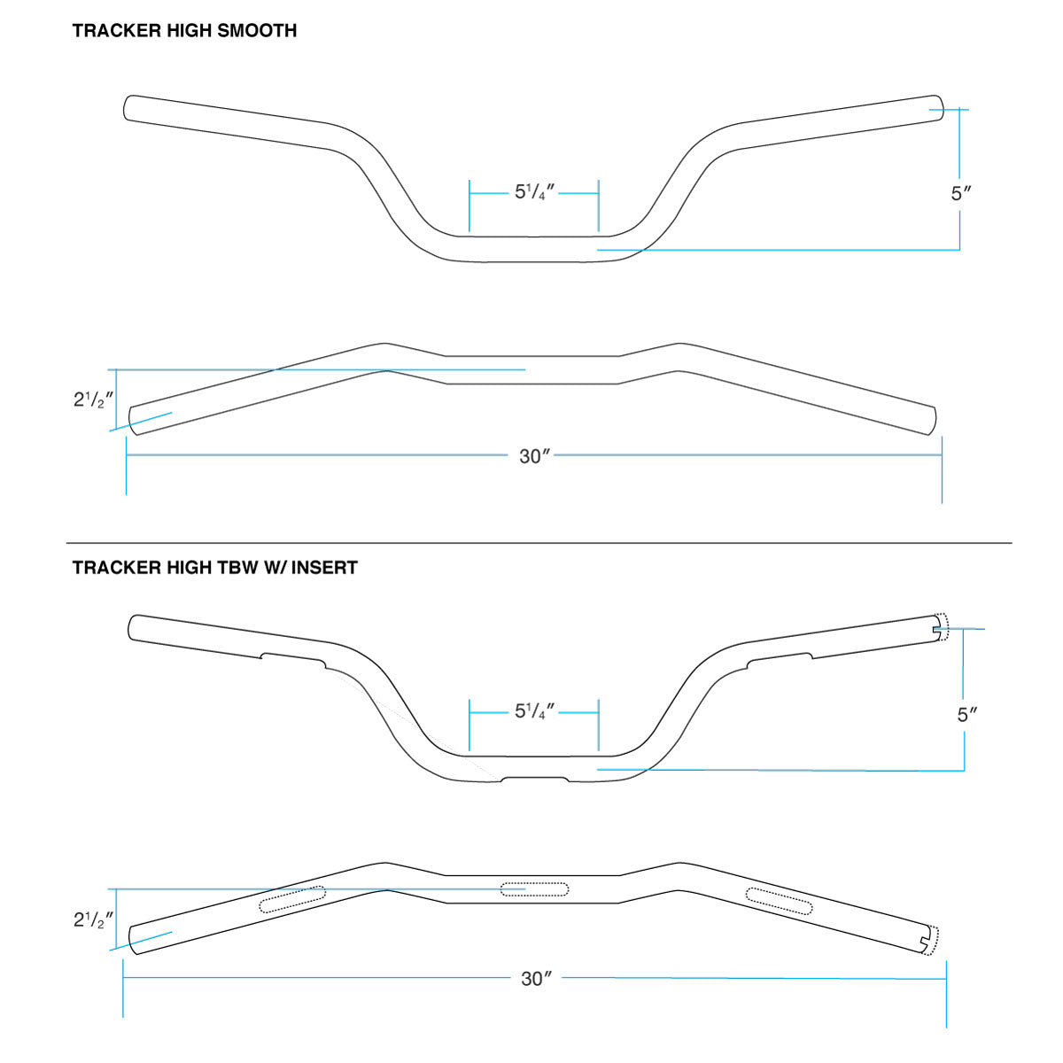 Biltwell Tracker High Handlebars 1" Chrome – Biltwell Inc.